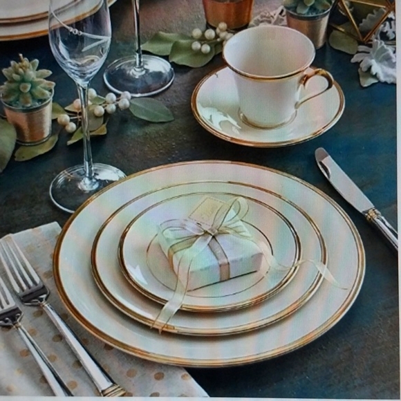 Lenox | Dining | Lenox Eternal 5 Piece Place Setting Dinnerware Plate ...